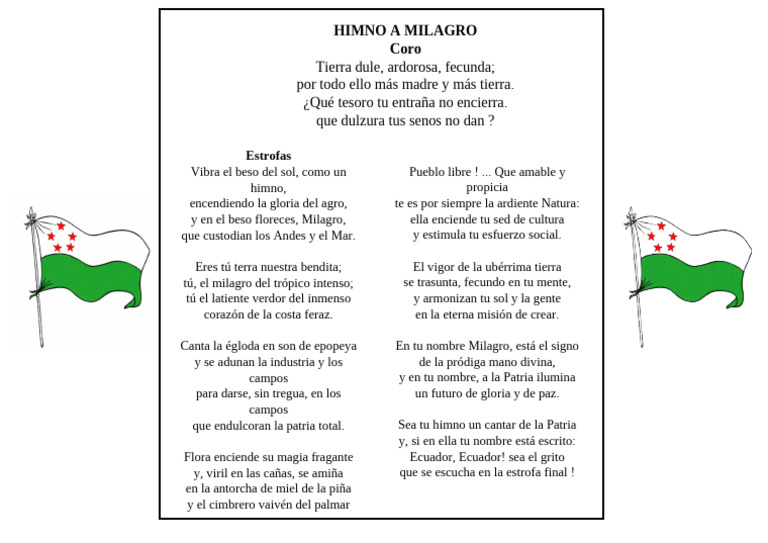 HIMNO A MILAGRO | PDF