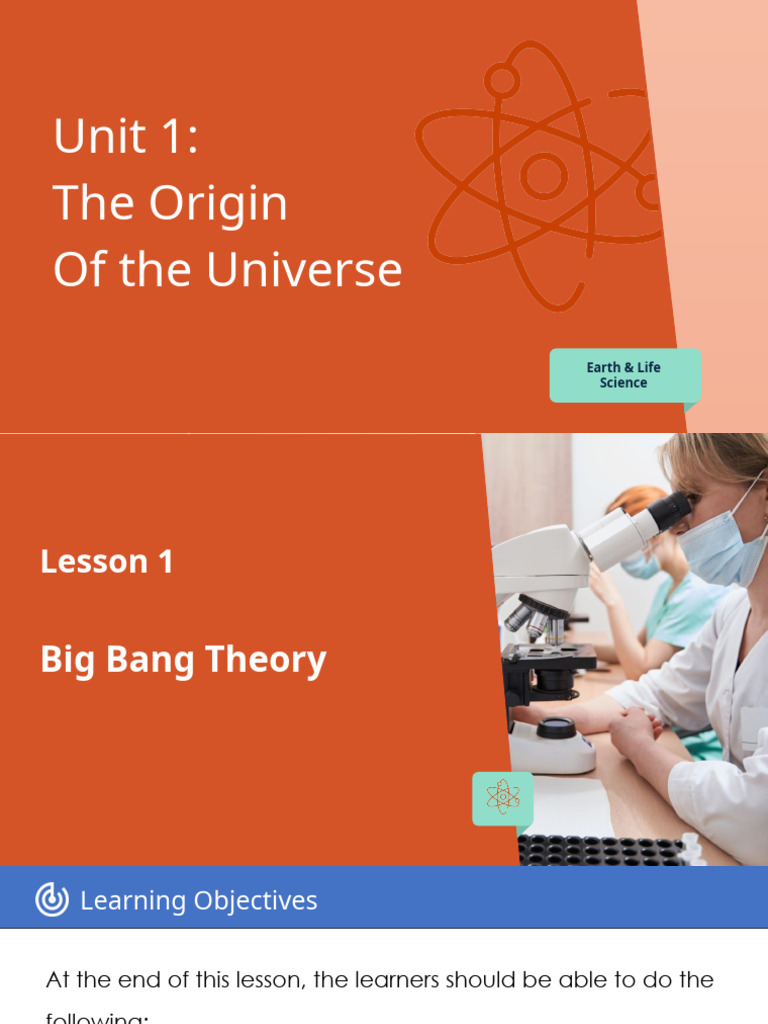 Lesson 1 Big Bang Theory | PDF