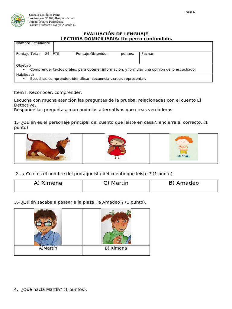 Prueba Un perro confundido | PDF