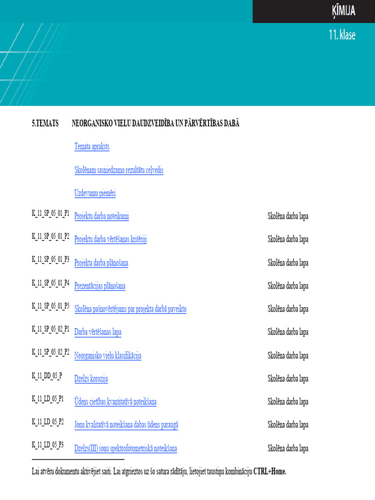 Neorganisko Vielu Daudzveidība Un Pārvērtības Dabā | PDF