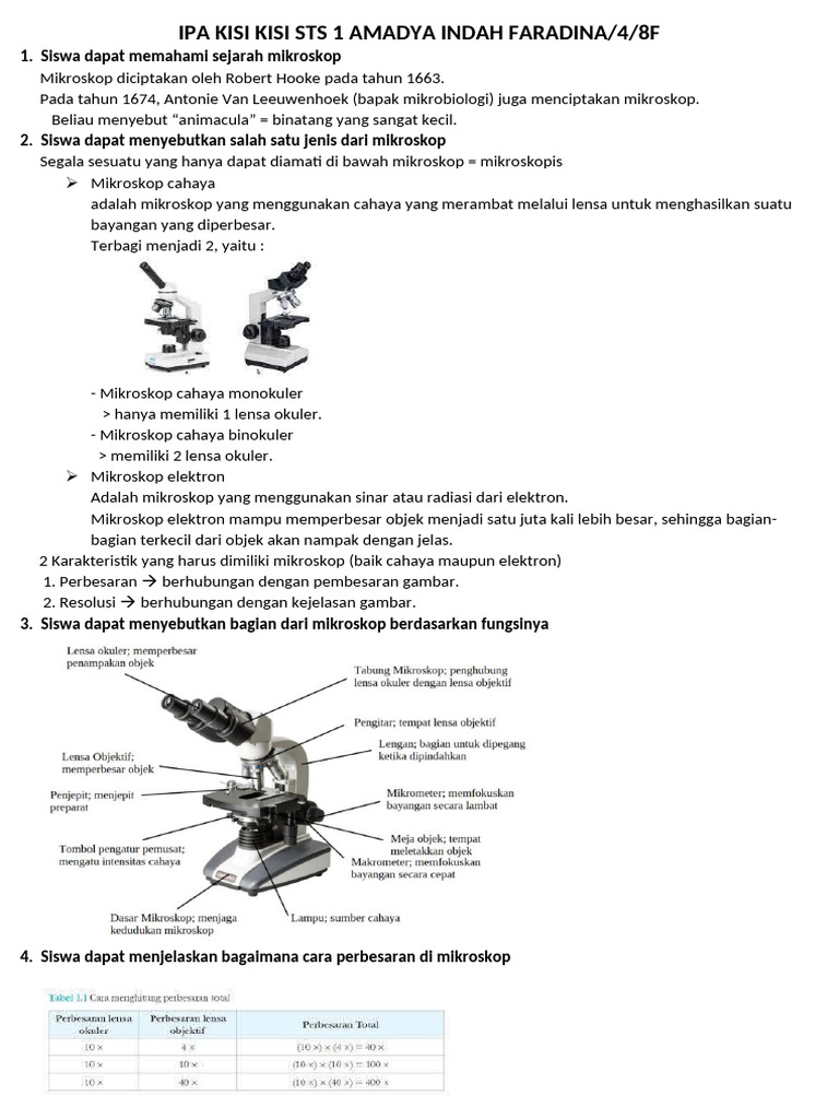 IPA KISI KISI STS 1 | PDF