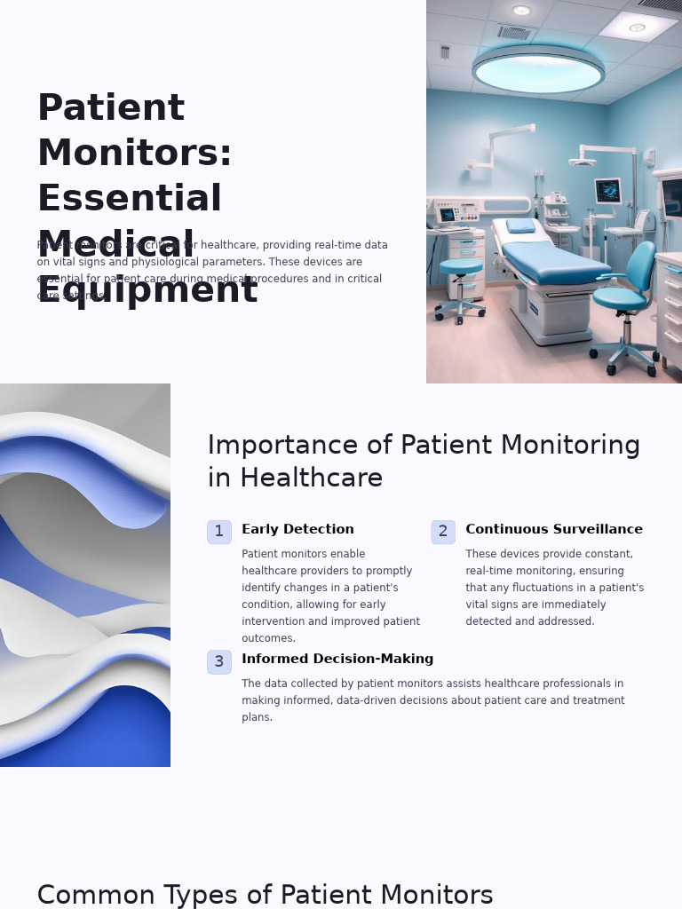 Patient Monitors Essential Medical Equipment | PDF