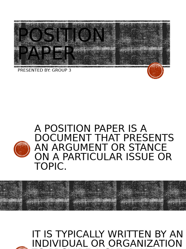 Position Paper | PDF