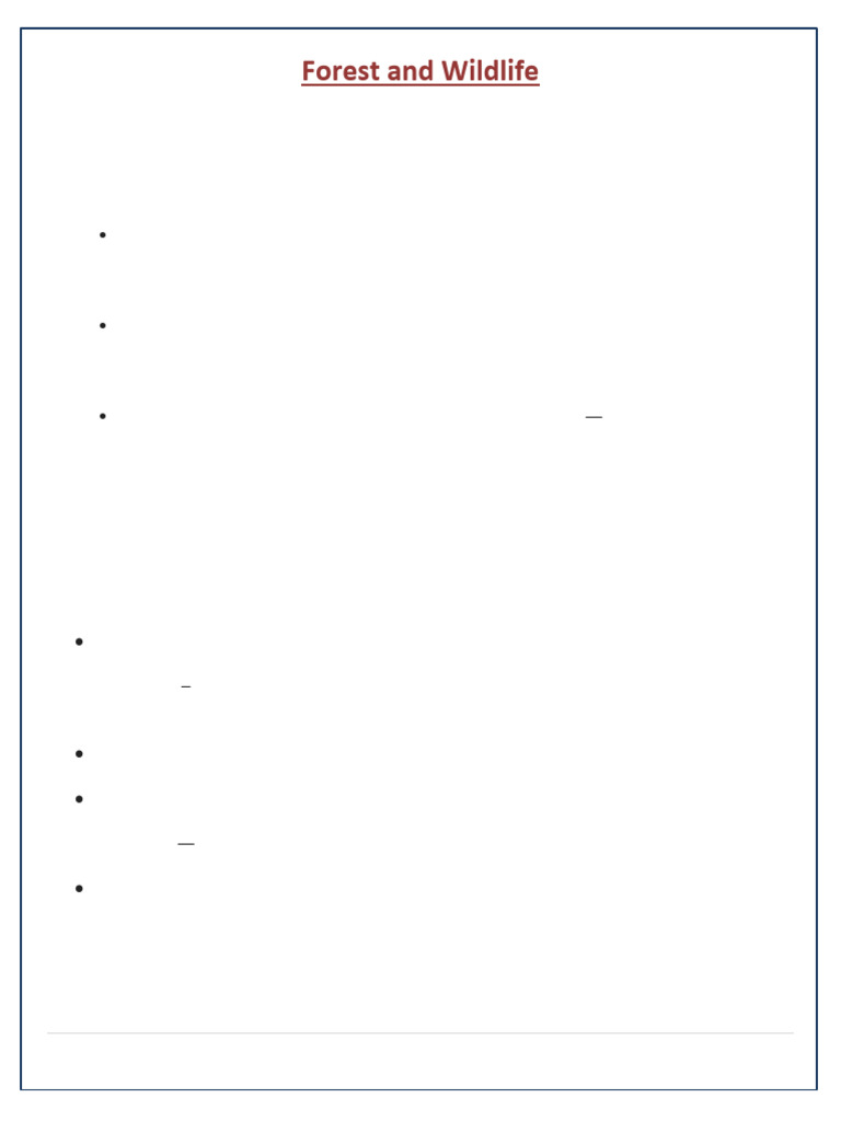 Forest and Wildlife | PDF