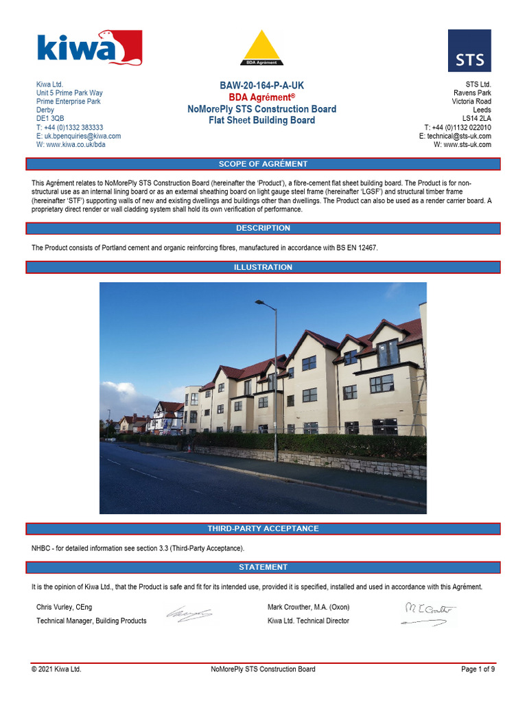 STS Construction Board BAW-20-164-P-A-UK 12.05.22 CMV | PDF