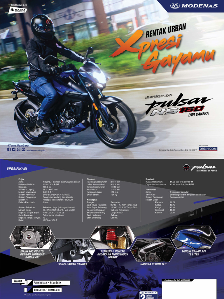 Final Brochure Pulsar NS160 | PDF