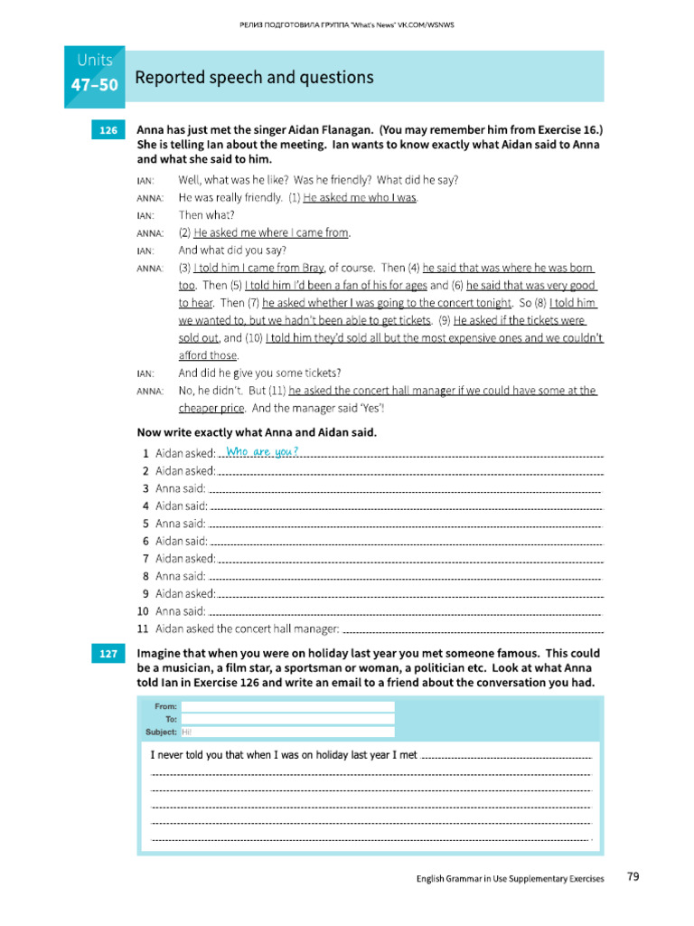 Reported Speech First | PDF