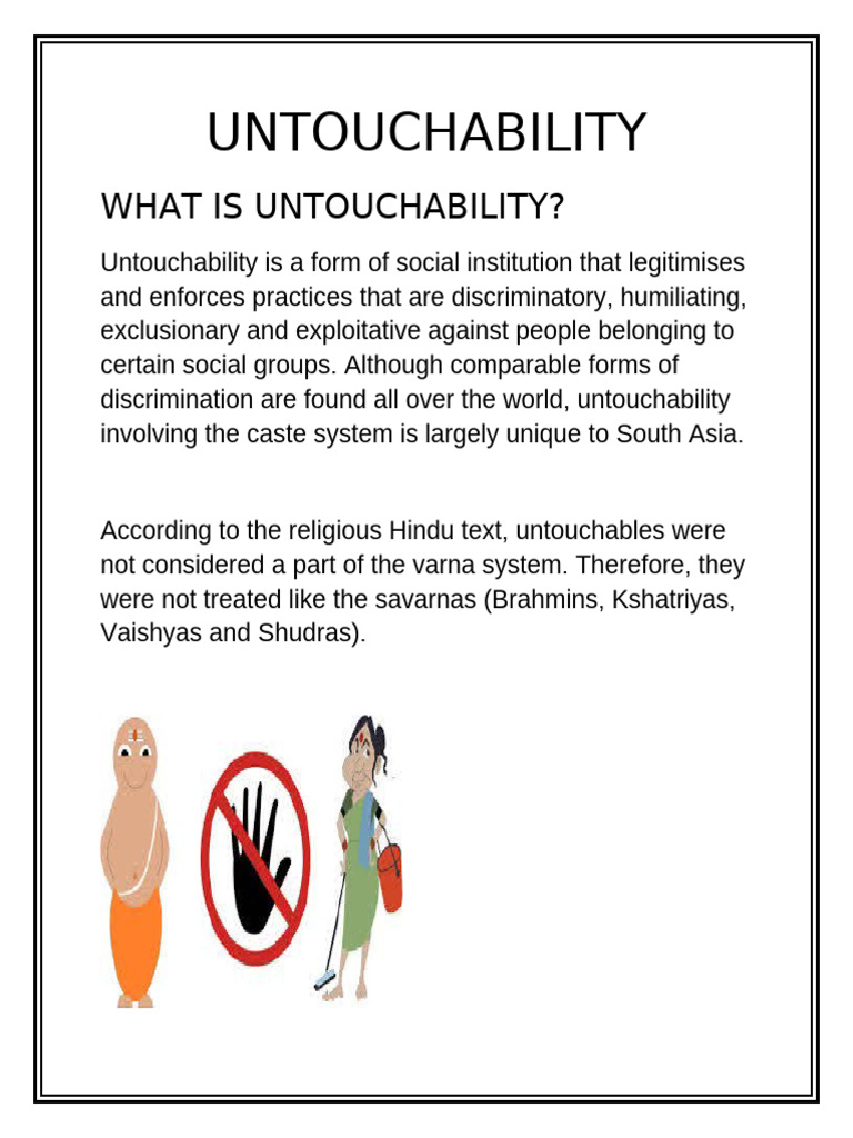 WHAT IS UNTOUCHABILITY | PDF