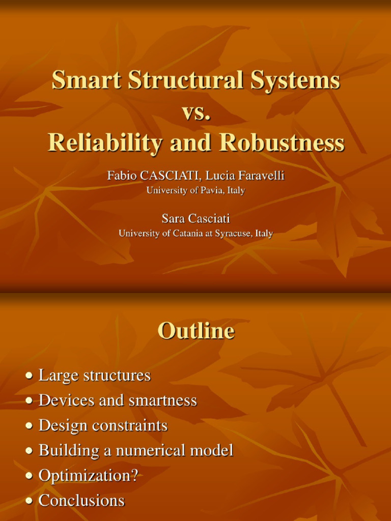 Smart Structural Systems & Reliability Analysis | PDF