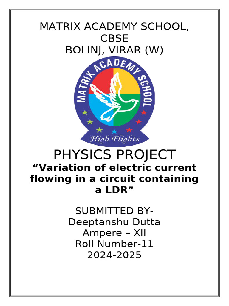 Physics Project | PDF
