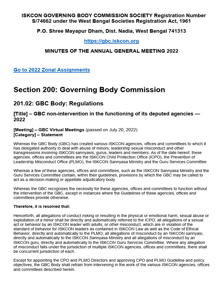 Gbc Resolutions 2022 | PDF