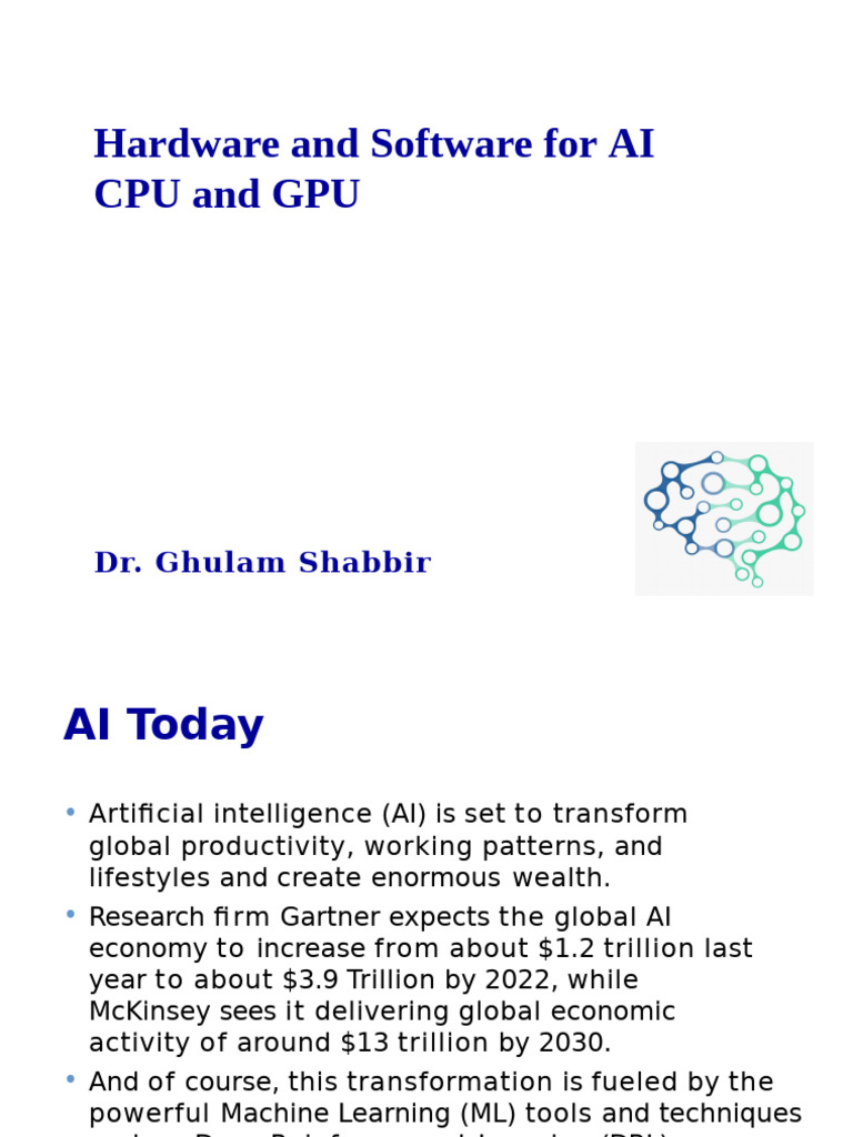 Hardware and Software For AI CPU and GPU | PDF