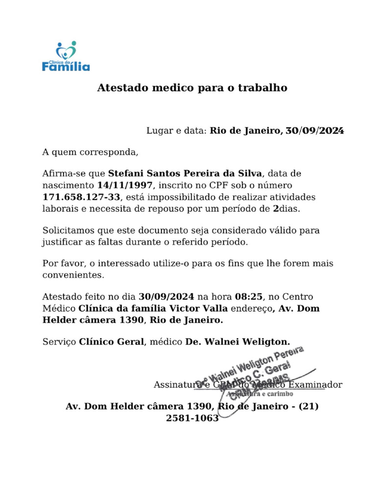 Atestado Novo | PDF