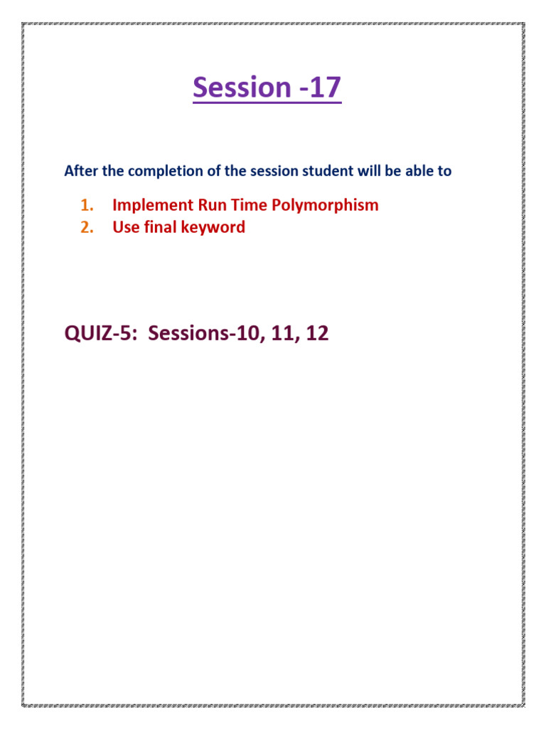 Session-17-Method Overriding DMD Final | PDF