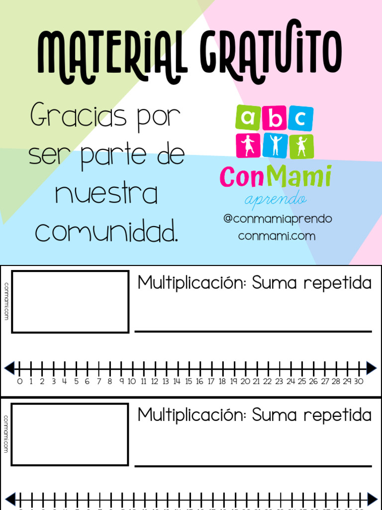 Multiplicacion Suma Repetida y Recta | PDF