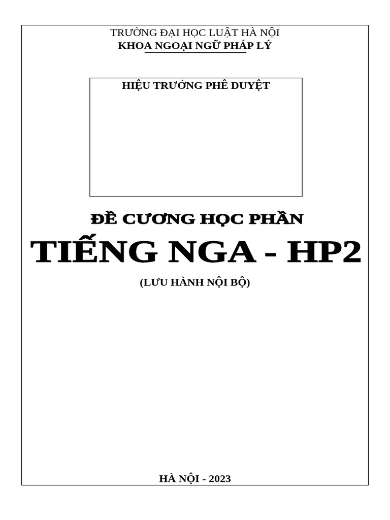 Tiếng Nga HP2 - 4TC | PDF
