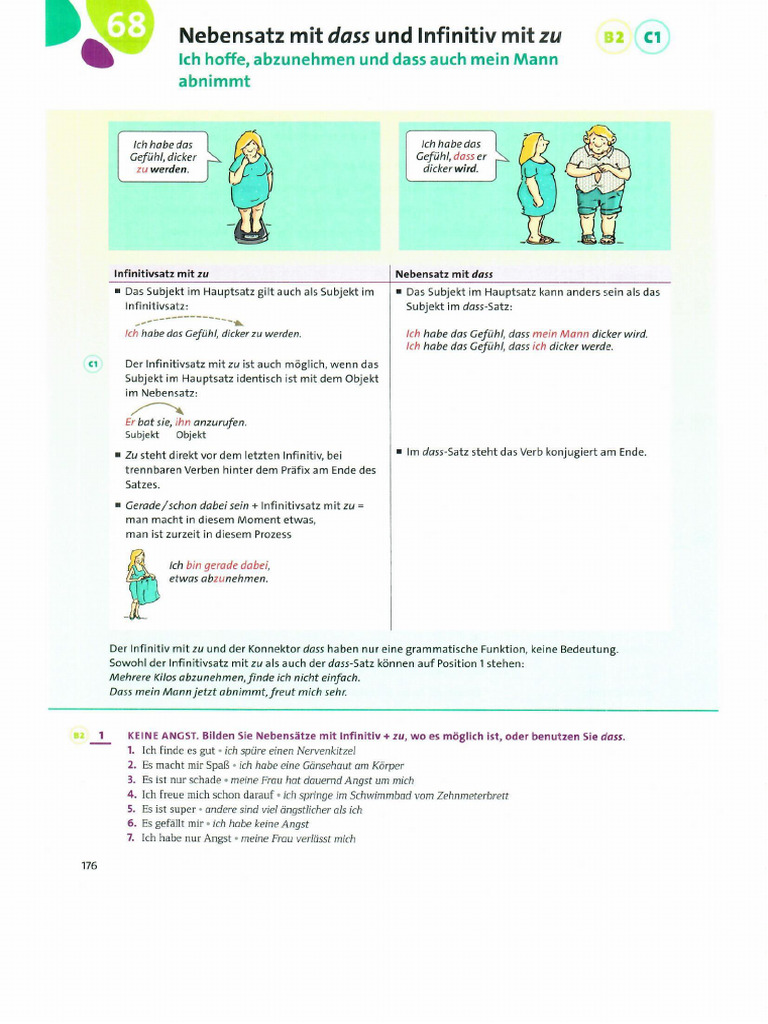 Infinitiv Mit Zu, Um... Zu..., Dass | PDF