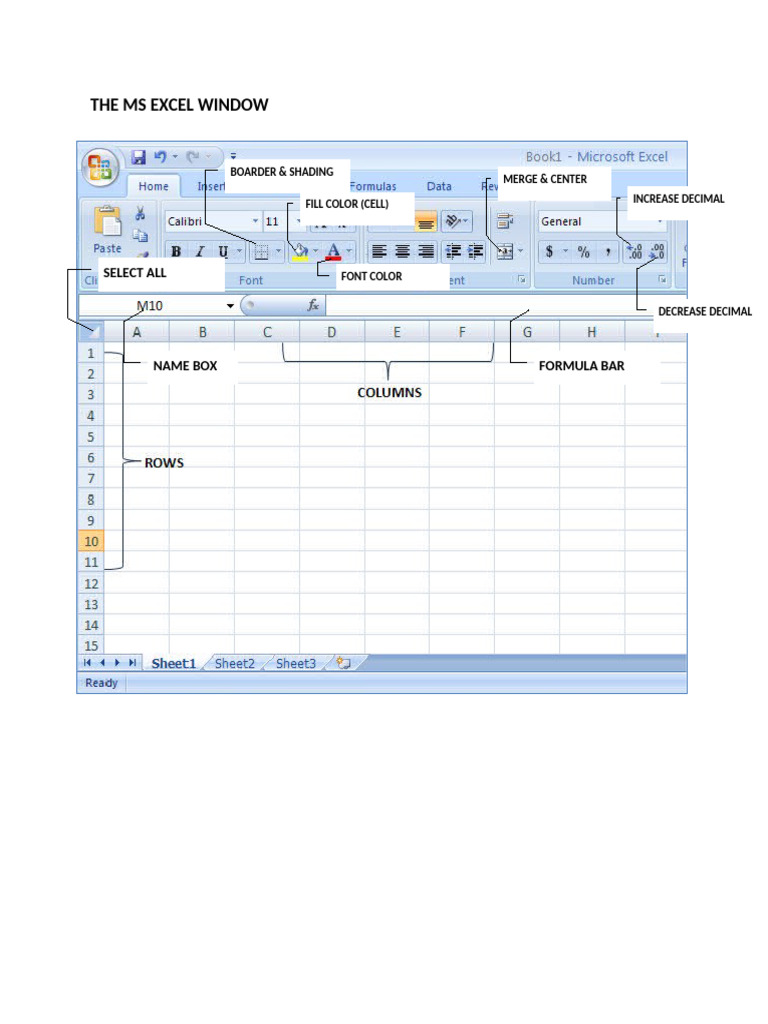 The Ms Excel Handout Pdf