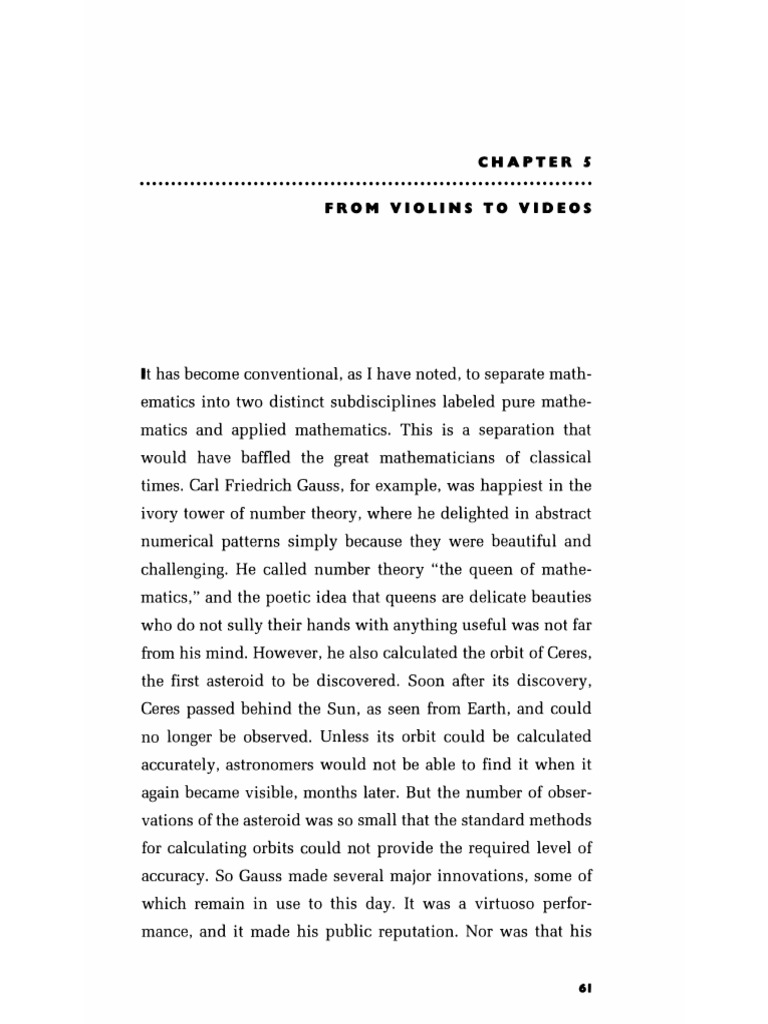 Ian Stewart Chapter 5 Part 1 | PDF