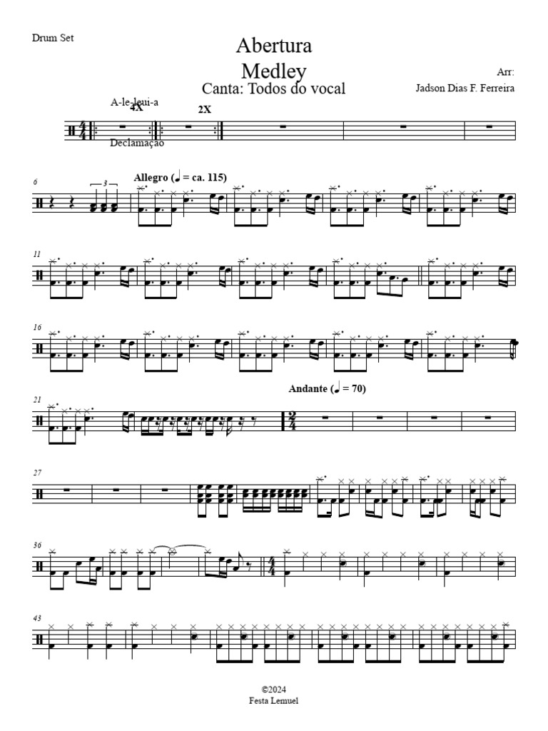 Medley - Drum Set | PDF