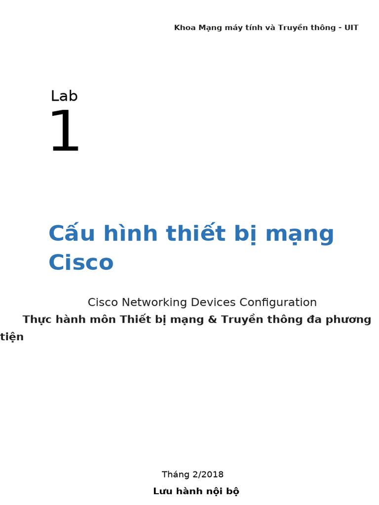 Lab01-Cisco Network Devices - 2024 | PDF