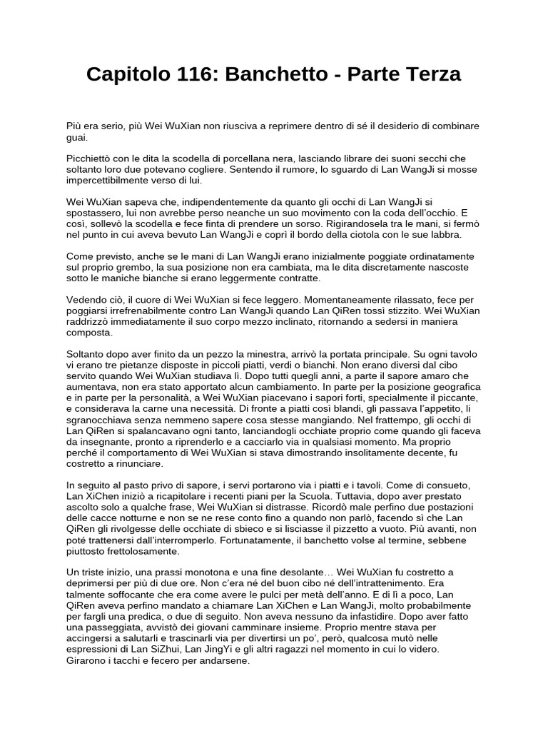 Capitolo 116 - Banchetto - Parte Terza | PDF
