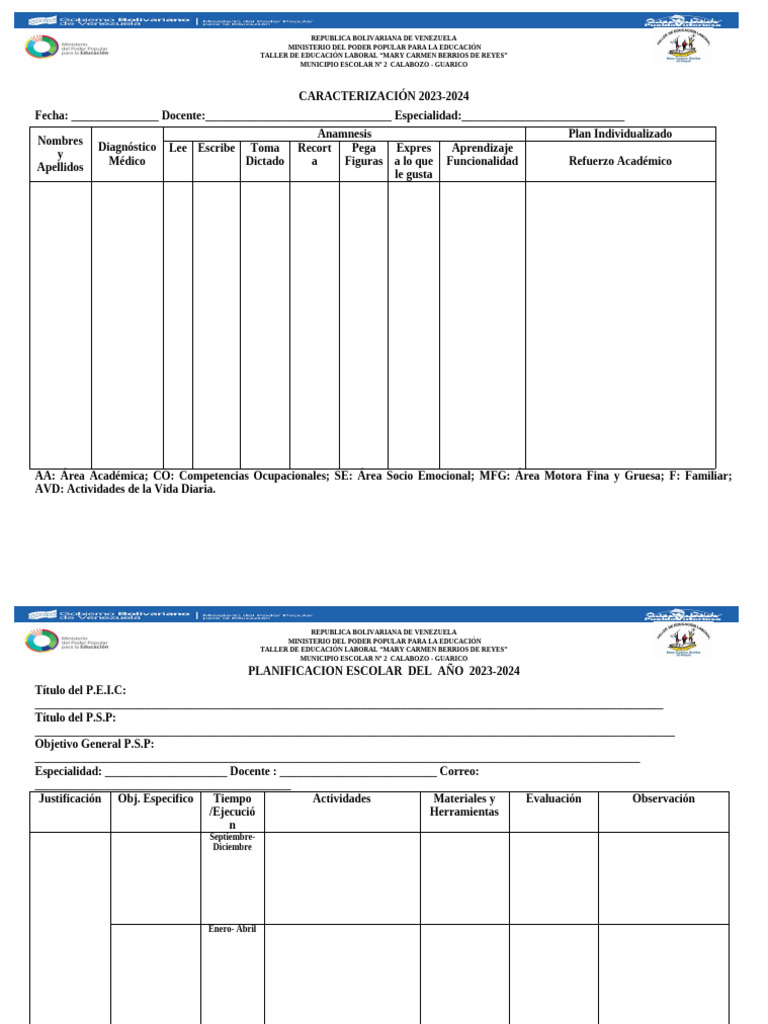 Planificación Educativa 2023-2024 | PDF | Informática | Venezuela