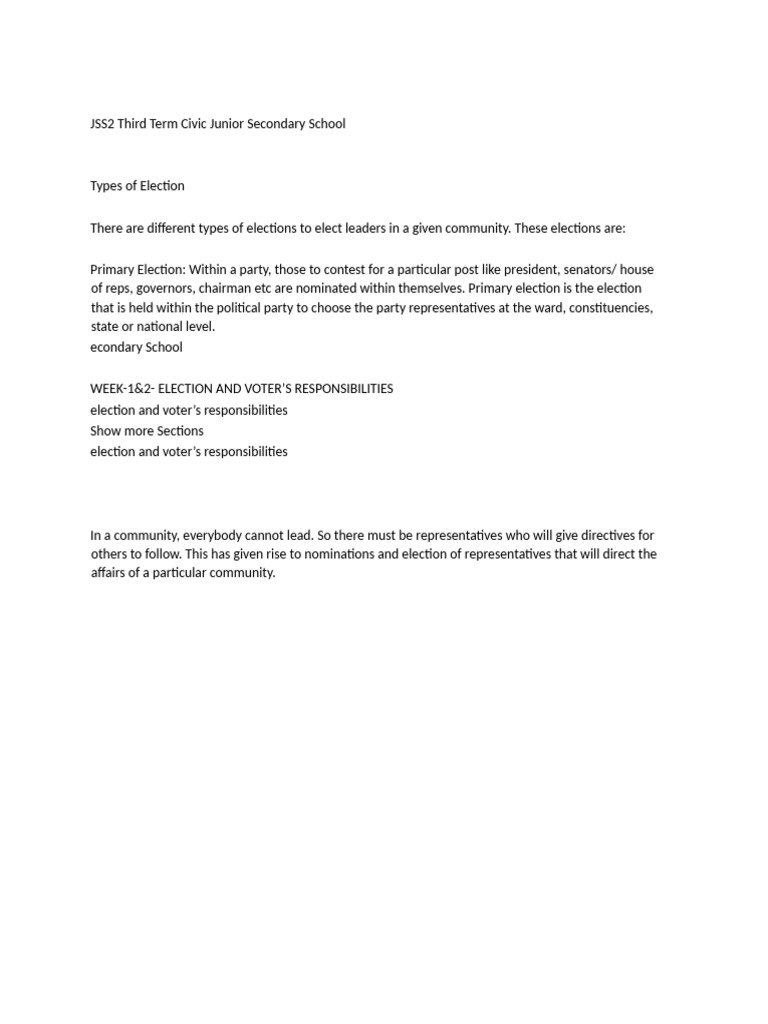 JSS 2 NVE First Term | PDF