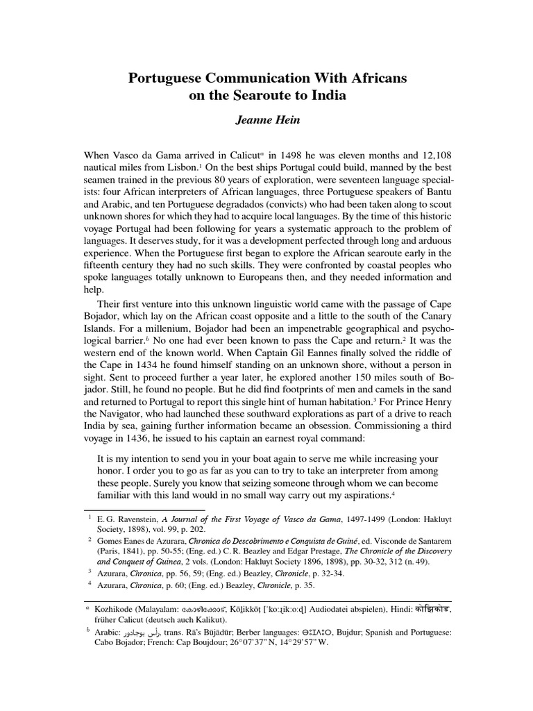 Portuguese Communication With Africans | PDF