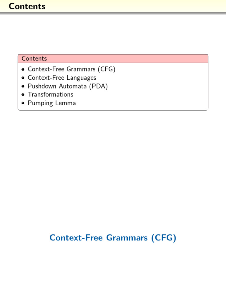 ContextFreeGrammars and Push Down Automata | PDF | Models Of ... ContextFreeGrammars and Push Down Automata | PDF | Models Of ...