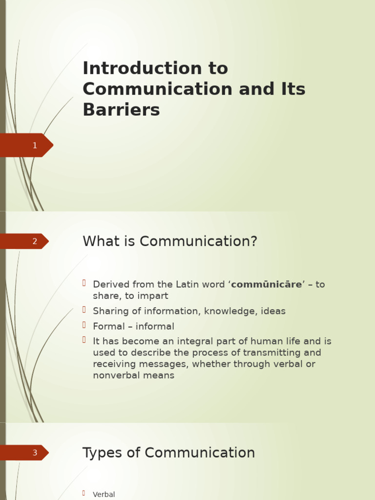 Barriers to Communication | PDF