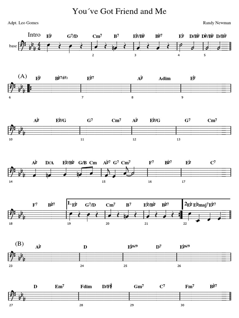 You Ve Got Friend and Me - Base Eb | PDF