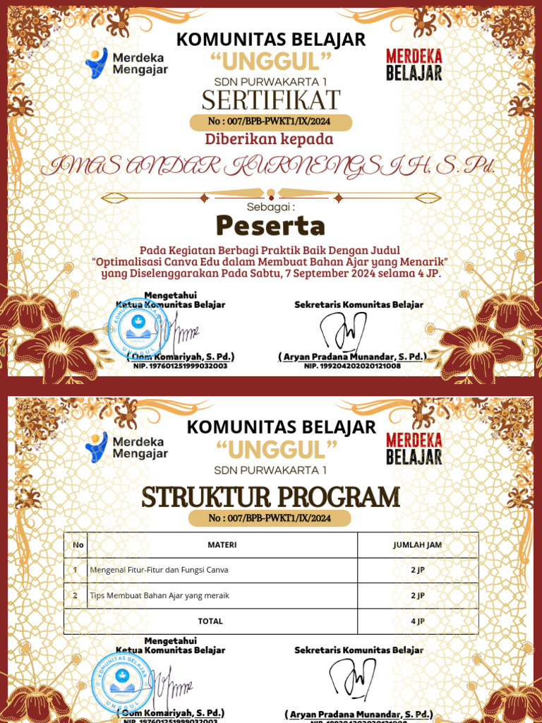 BPB - September 2024 - Imas Andar Kurnengsih. Pd. | PDF