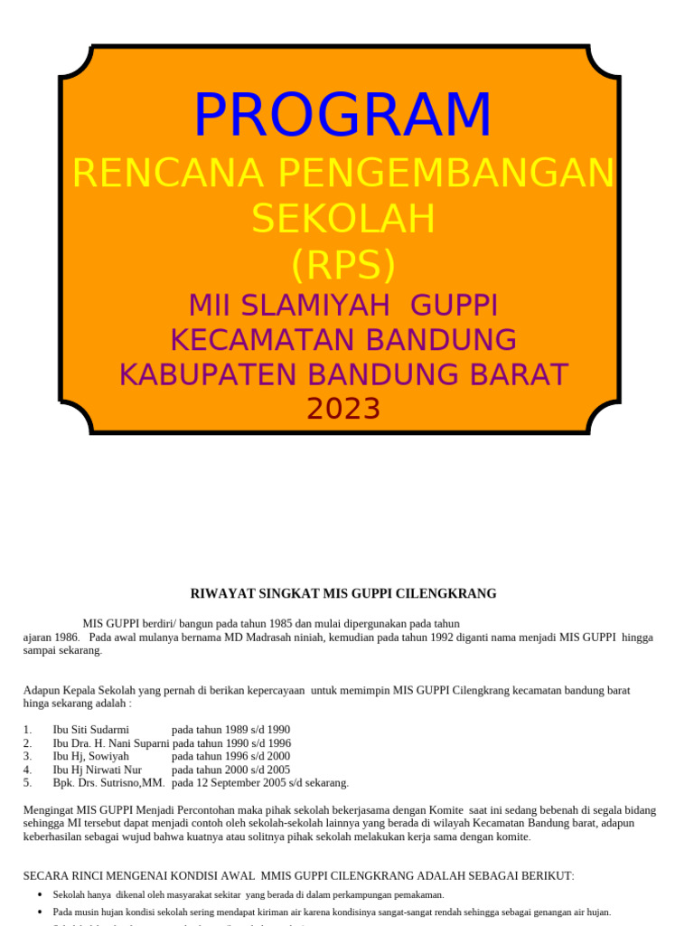 Program RPS Cilengkrang | PDF