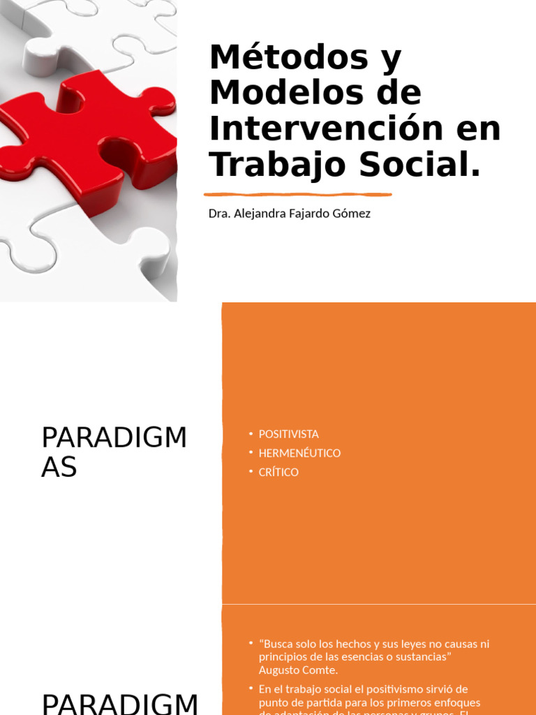 Métodos y Modelos de Intervención en Trabajo Social+ENCUENTRO GRUPAL | PDF