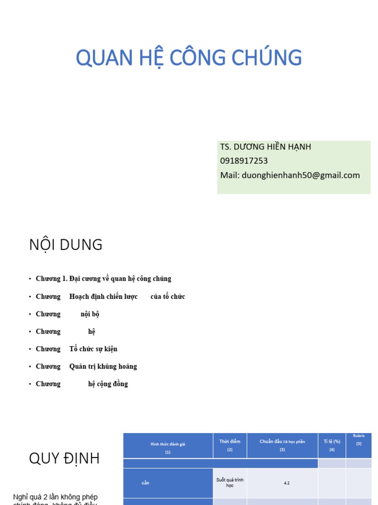 CHƯƠNG 1. TỔNG QUAN VỀ QHCC | PDF