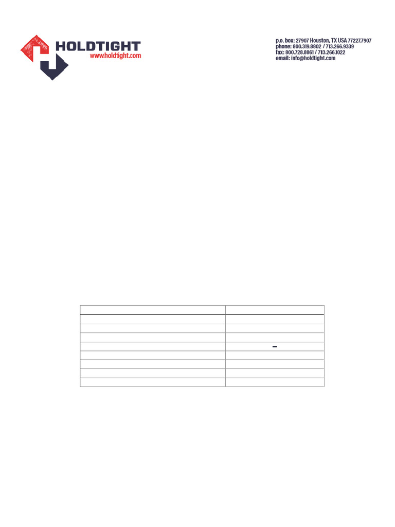 Quality Certificate HoldTight® 102 | PDF