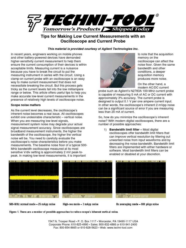 Agilent Tips Low Current Measurements | PDF | Electric Current ...