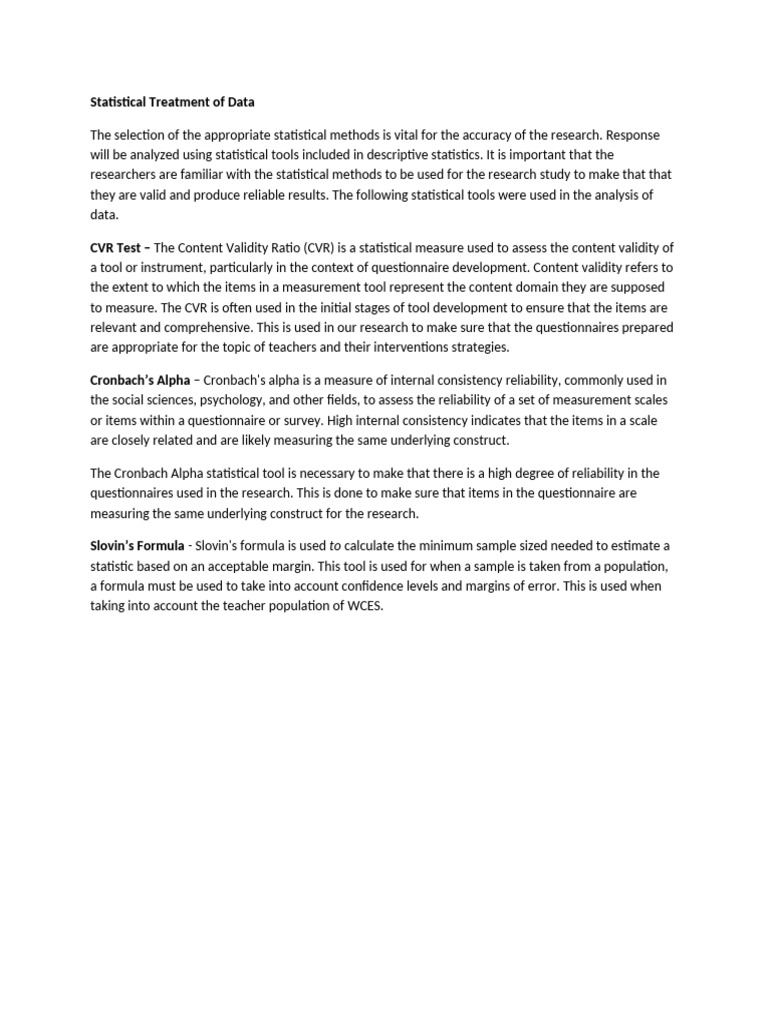 Statistical-treatment-of-data | PDF