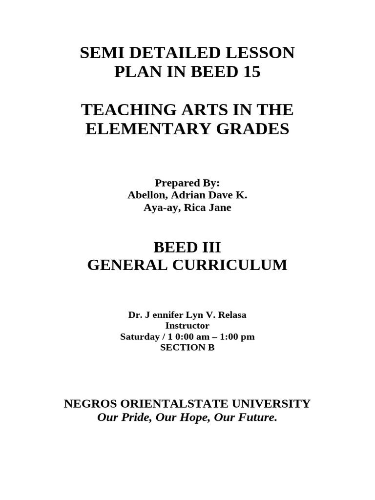 SEMI-DETAILED-LESSON-PLAN-IN-BEED-15-ABELLON. | PDF