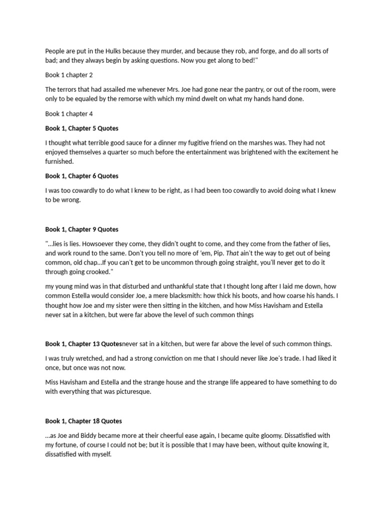 Key Quotes from Great Expectations | PDF | Great Expectations ...