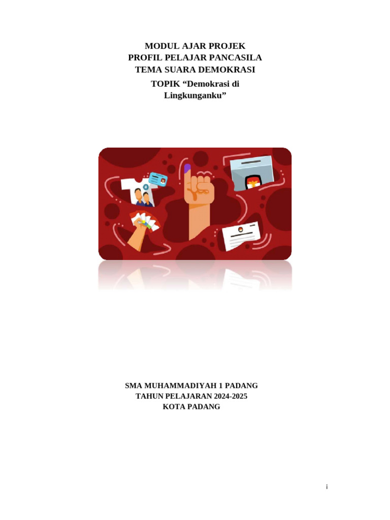Modul P5 Demokrasi SMA Muhammadiyah 1 Padang | PDF