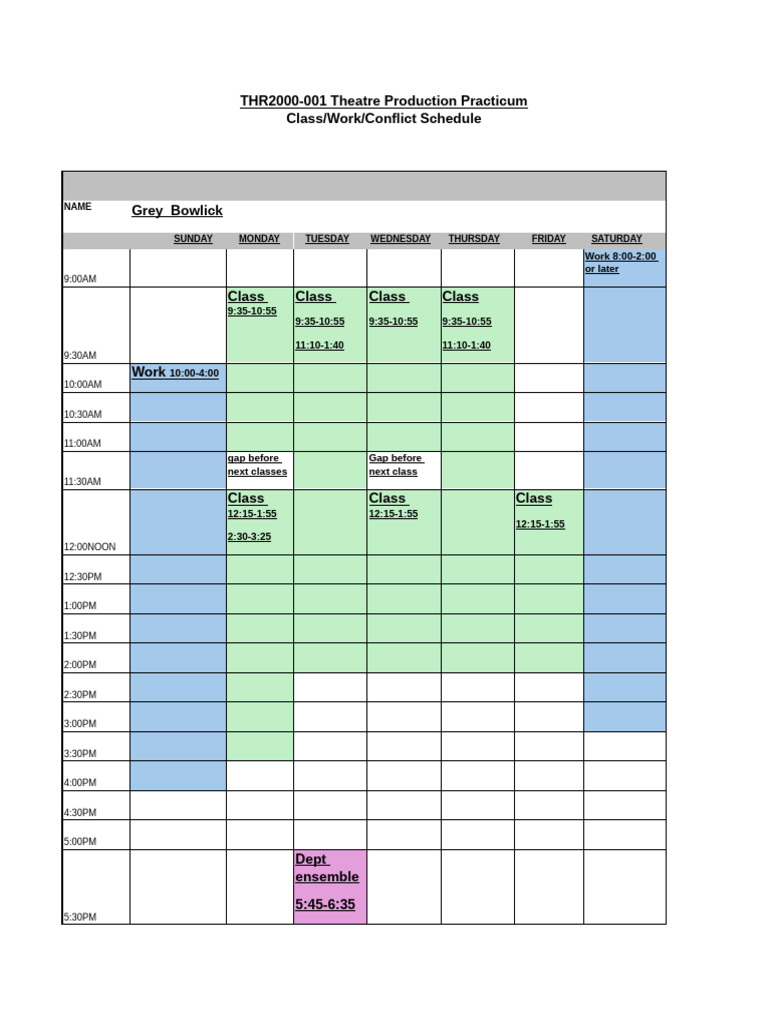 Conflict Sheet | PDF