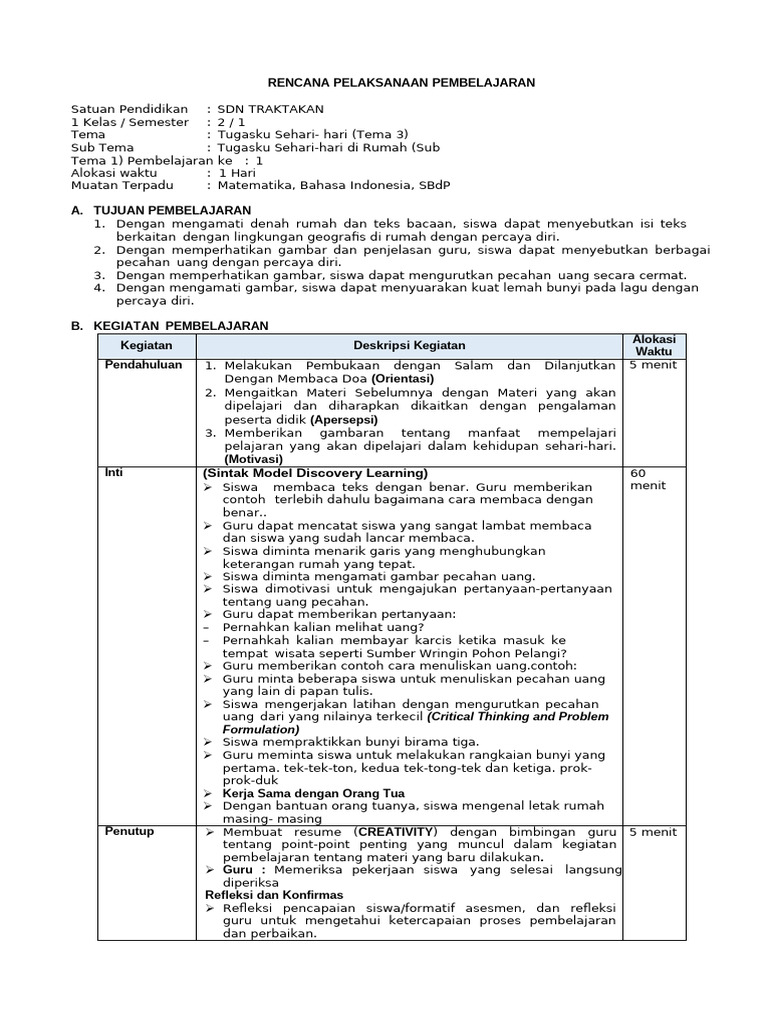 (Sintak Model Discovery Learning) : (Critical Thinking and Problem ...