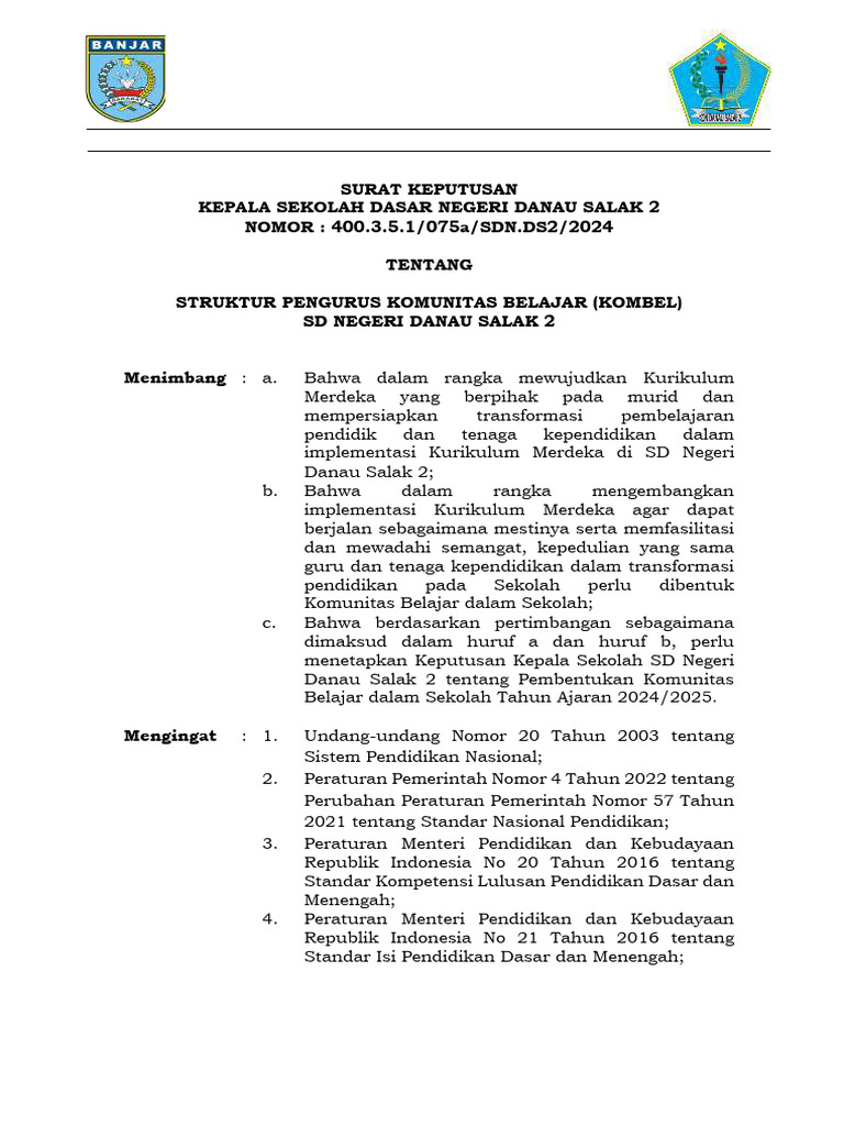 SK Komunitas Belajar DS2 2024 - IKRAM HADIYONO | PDF