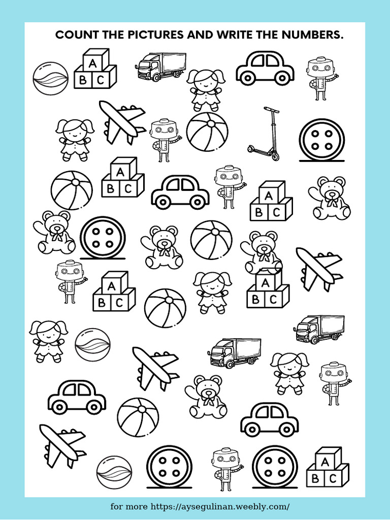 Count and Write Toys | PDF