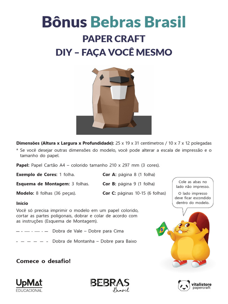 Papercraft 3D Do Bebras PDF | PDF