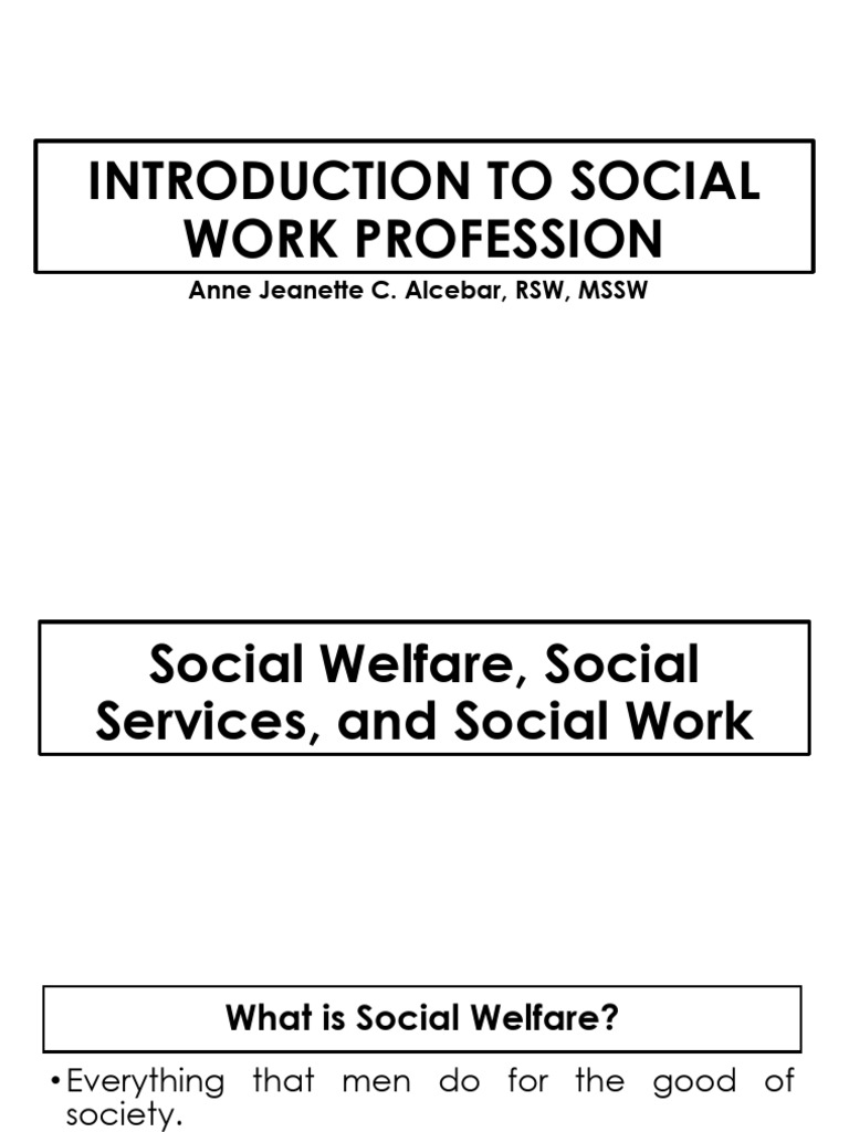 Introduction to Social Work | PDF