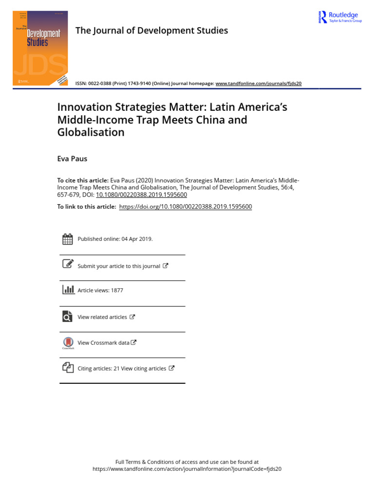 Innovation Strategies Matter Latin America S Middle-Income Trap Meets ...