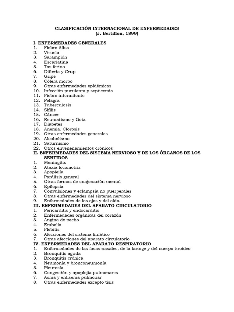 Clasificación Internacional de Enfermedades | PDF